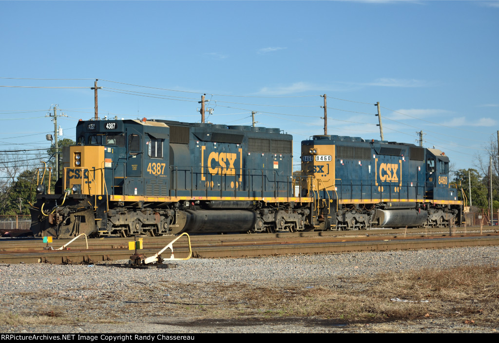 CSXT 4387 and 8460